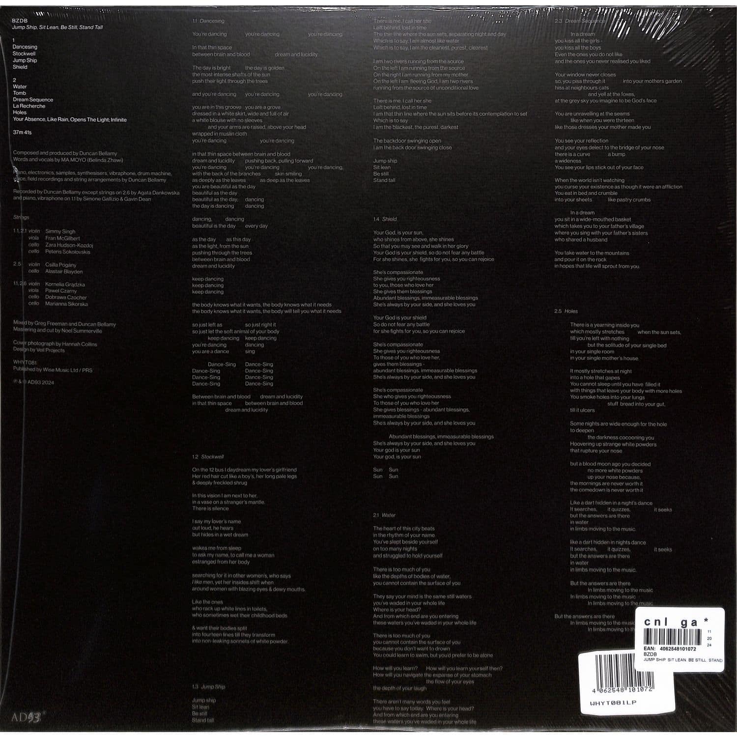 BZDB - JUMP SHIP, SIT LEAN, BE STILL, STAND TALL