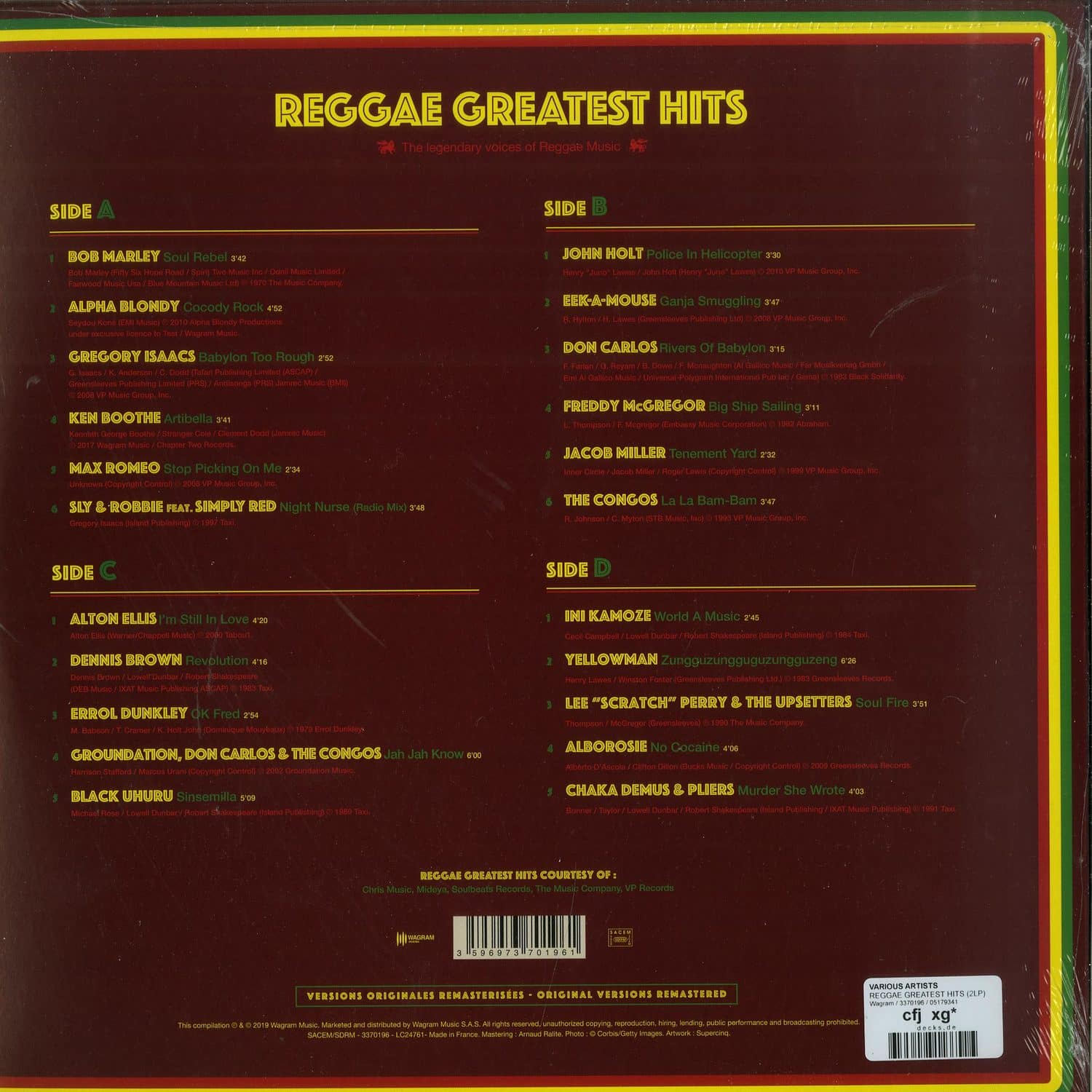 Various Artists - REGGAE GREATEST HITS