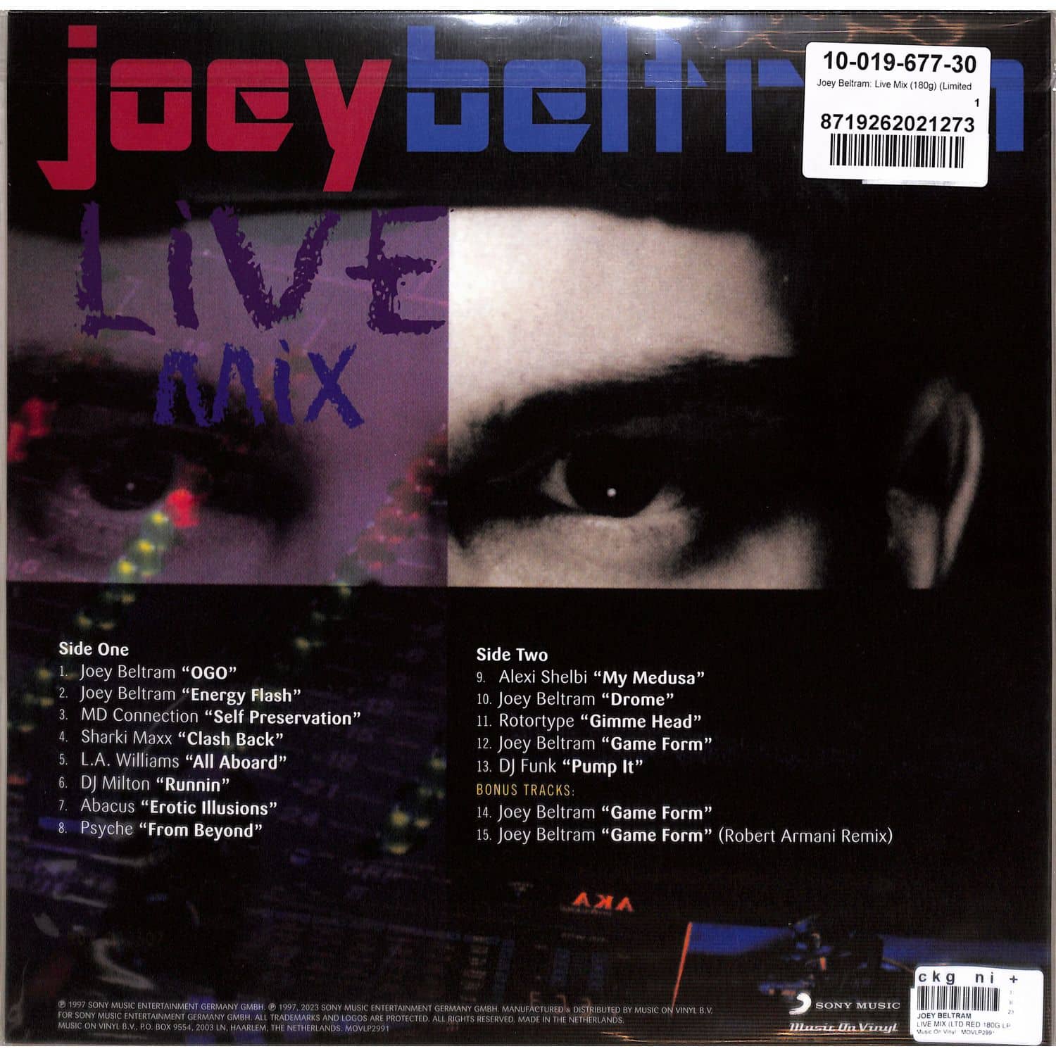 Joey Beltram - LIVE MIX