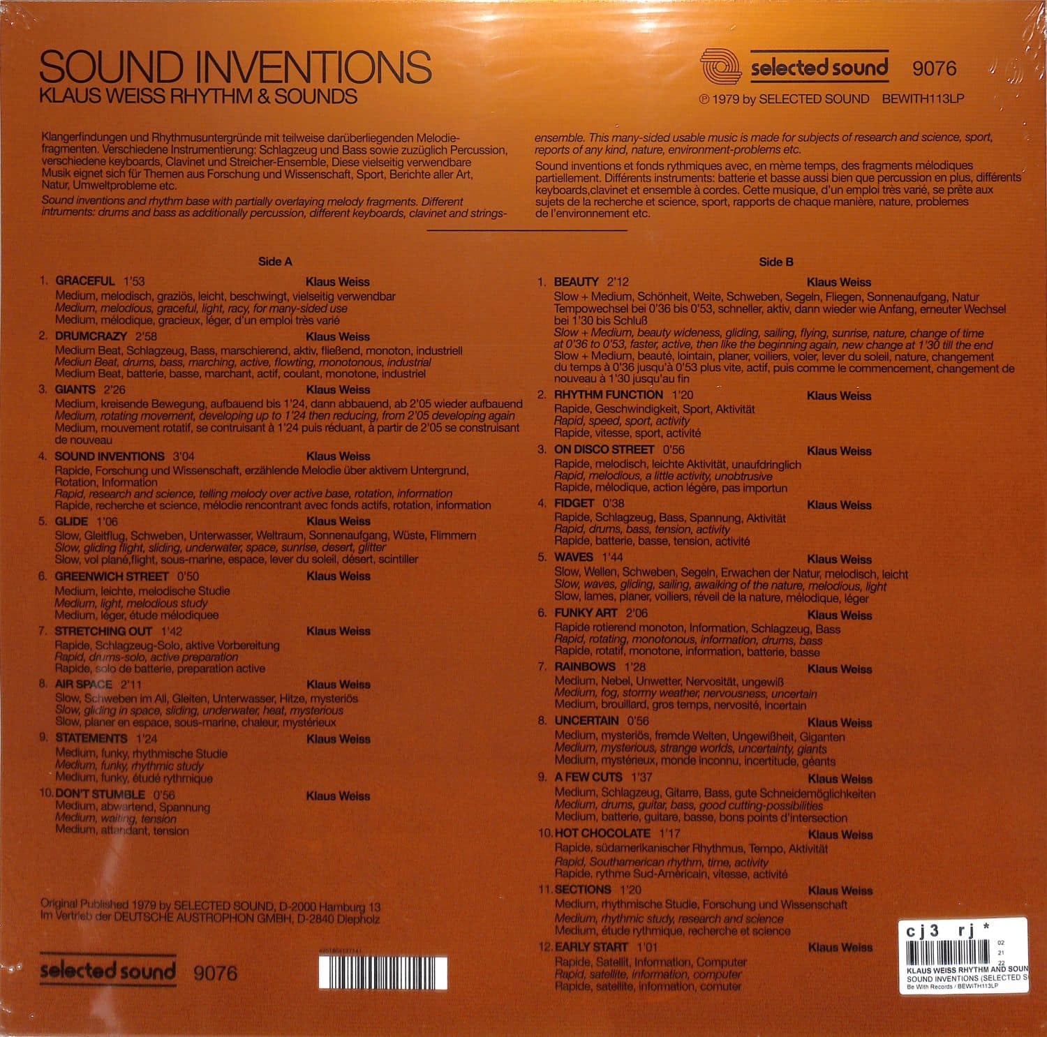 Klaus Weiss Rhythm And Sounds - SOUND INVENTIONS