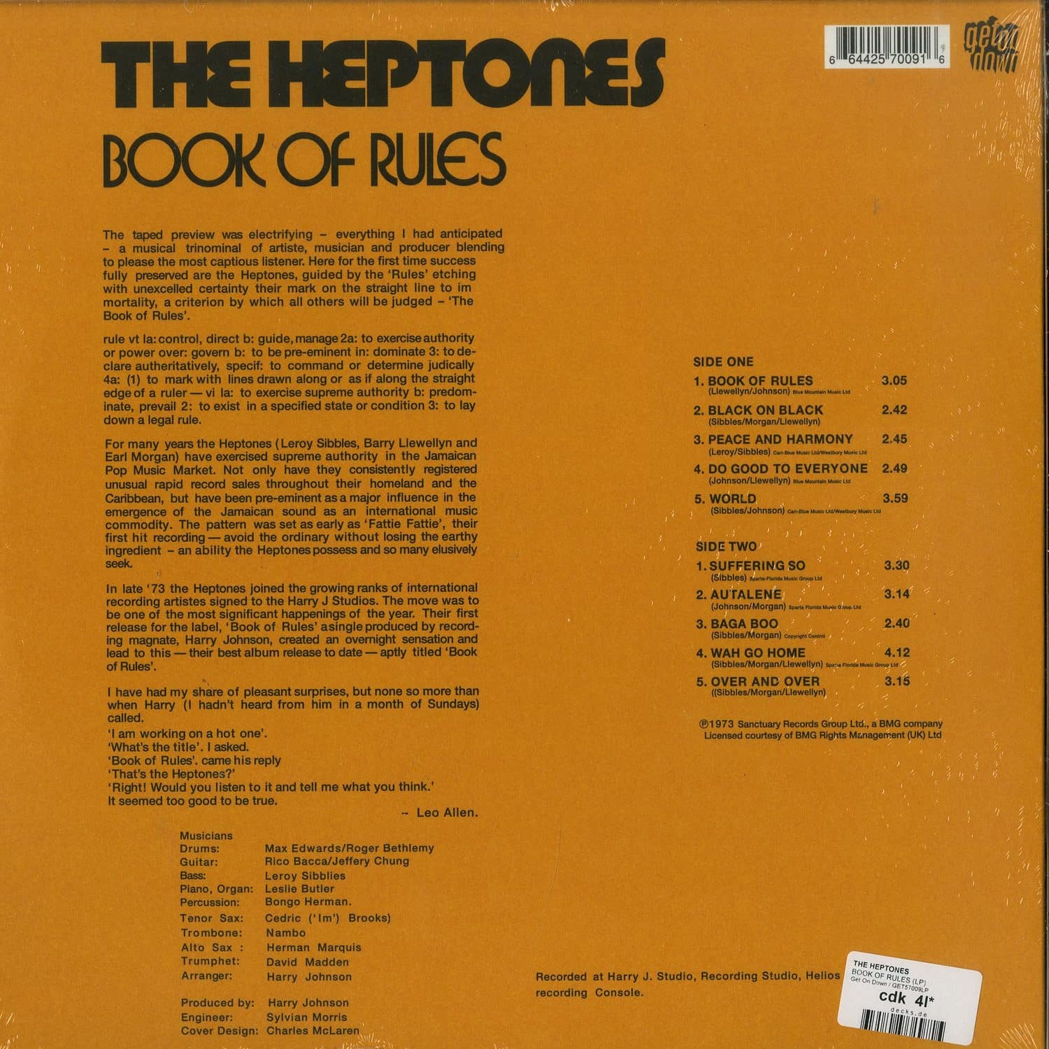The Heptones - BOOK OF RULES