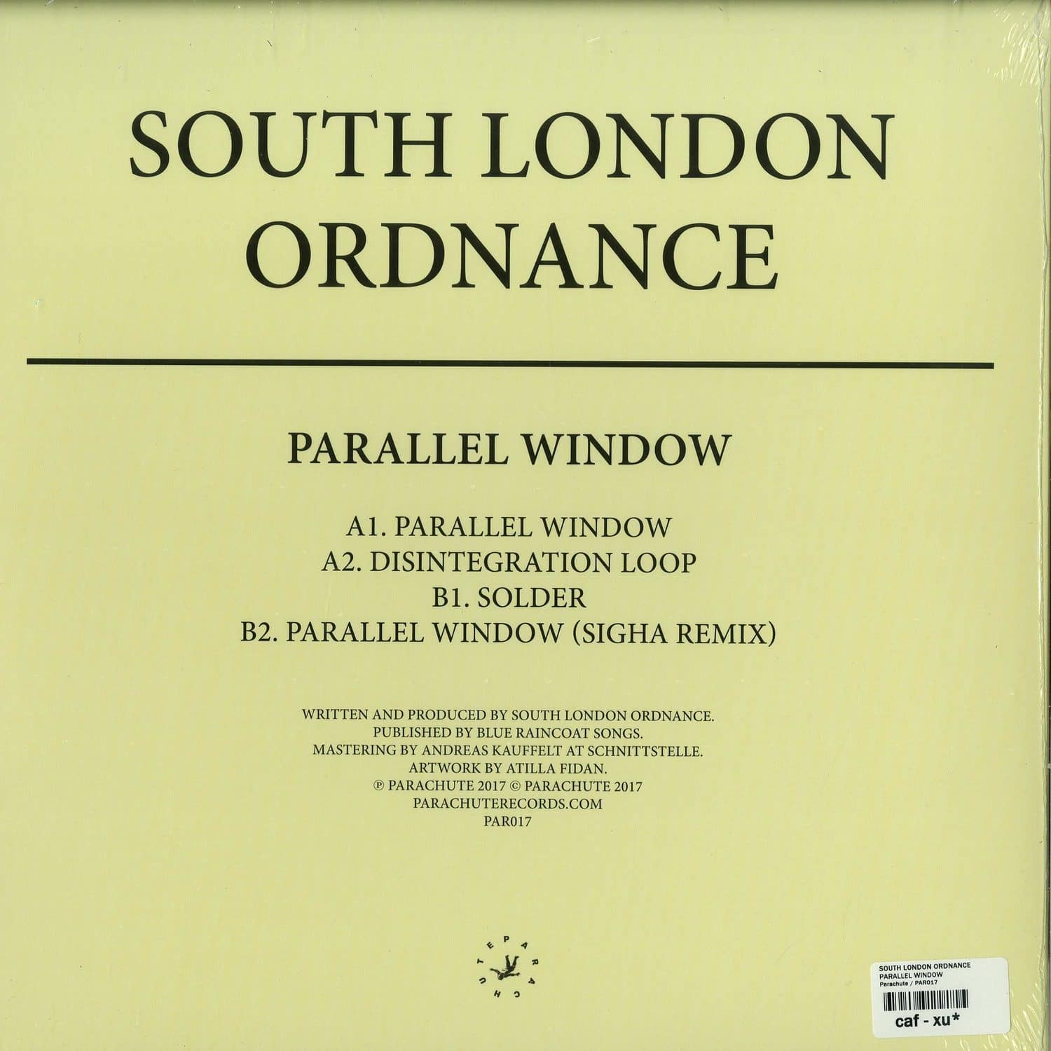 South London Ordnance - PARALLEL WINDOW